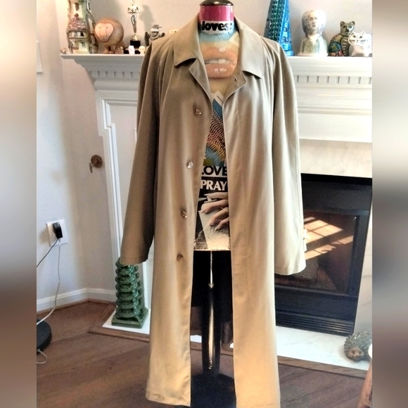 SANYO | Jackets & Coats | Sanyo Tan Trench Coat 42 Made In Thailand ...